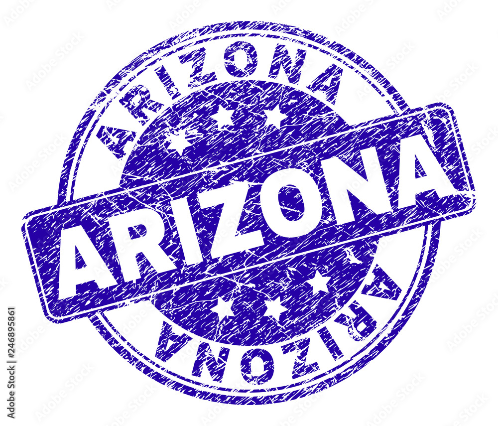 ARIZONA stamp seal watermark with distress texture. Designed with ...
