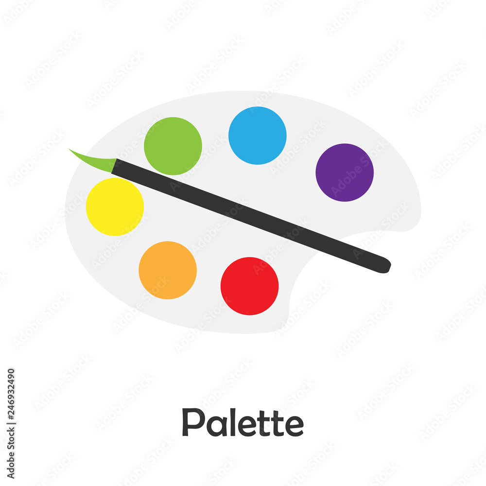 Palette in cartoon style, school card for kid, preschool activity for ...