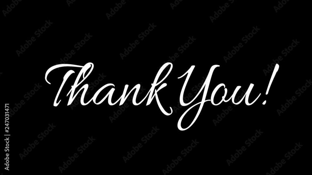 Thank You Handwriting Effect Animation. Calligraphy motion graphics ...
