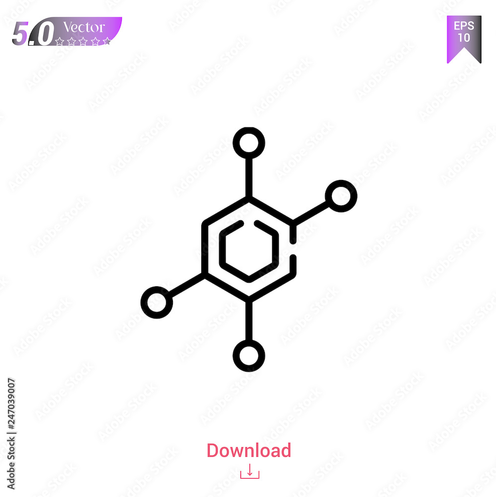 Outline cells icon isolated on white background. Line pictogram ...