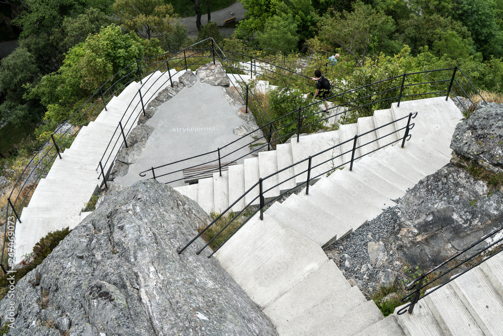 Stufen zum Aussichtspunkt Aksla in Ålesund Stock Photo | Adobe Stock