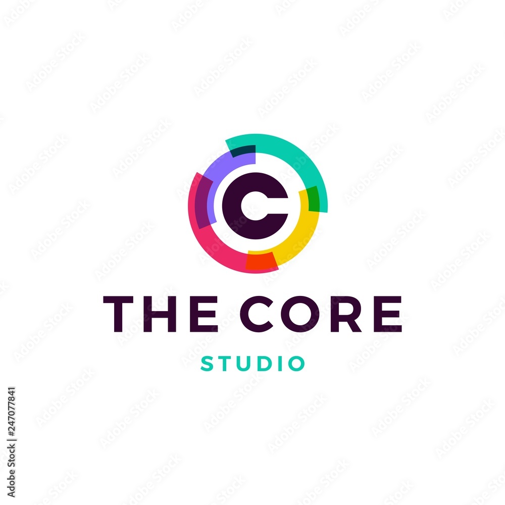 c letter logo core vector icon Stock Vector | Adobe Stock