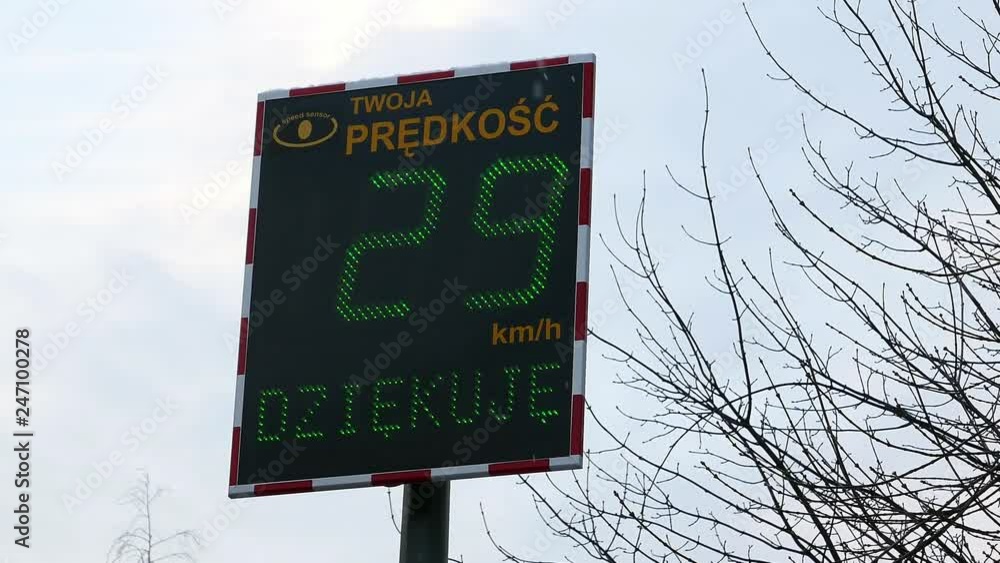 Radar Speed Sign With Happy and Sad Emoticons Stock Video | Adobe Stock