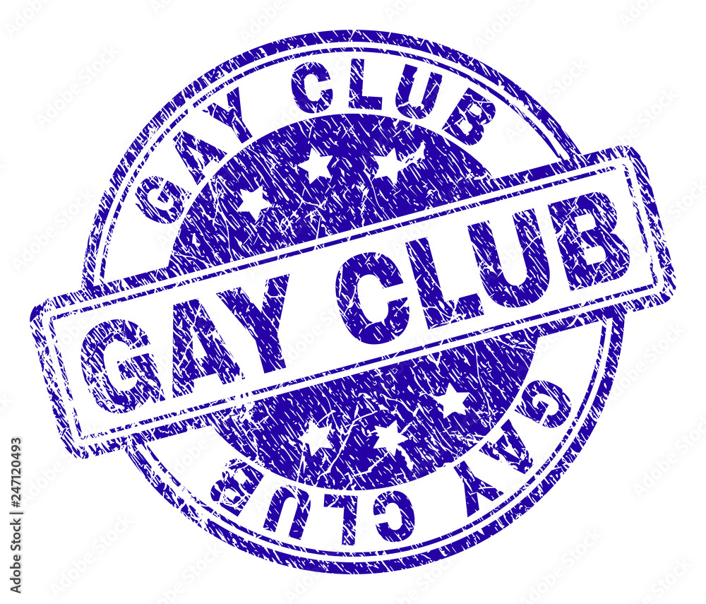 GAY CLUB stamp seal watermark with grunge texture. Designed with ...