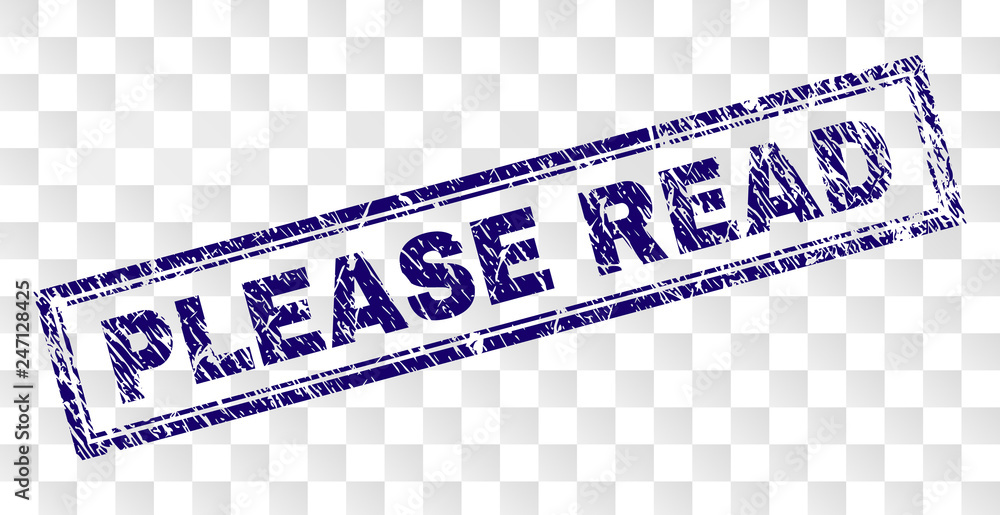 Vetor do Stock: PLEASE READ stamp seal print with rubber print style ...