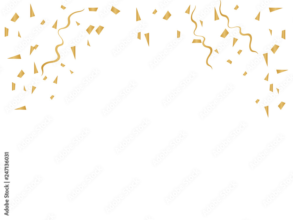 Gold Confetti Vector