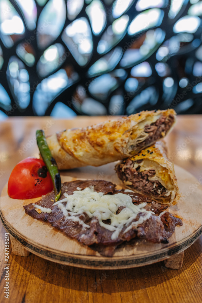 Turkish Doner Kebab, Shawarma or Gyros. Traditional Turkish Doner Kebab ...