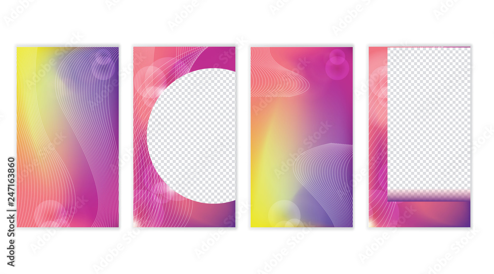 set of Instagram stories sale banner background, instagram template ...