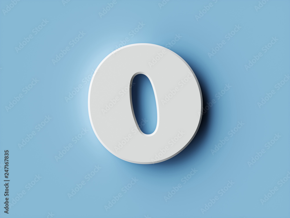 White paper digit alphabet character 0 zero font Stock Photo | Adobe Stock