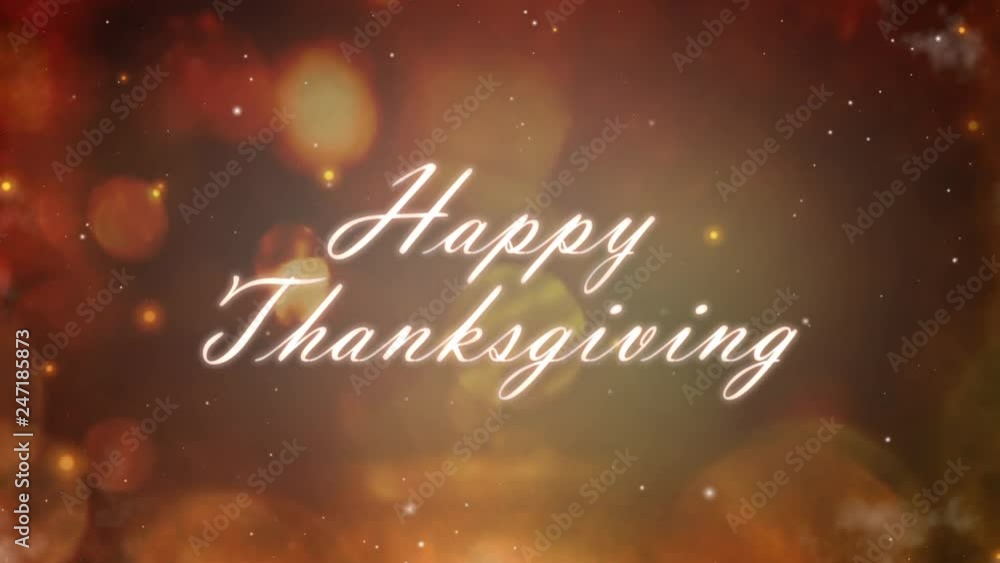 Happy Thanksgiving Magical Liquid Reveal 4K Loop features a smoky ...