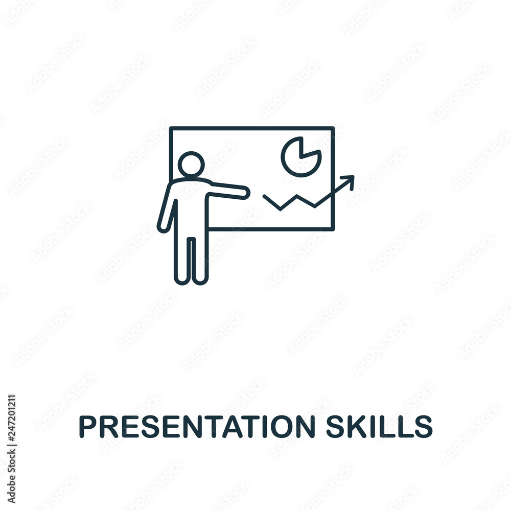 Presentation Skills icon. Thin outline creativePresentation Skills ...