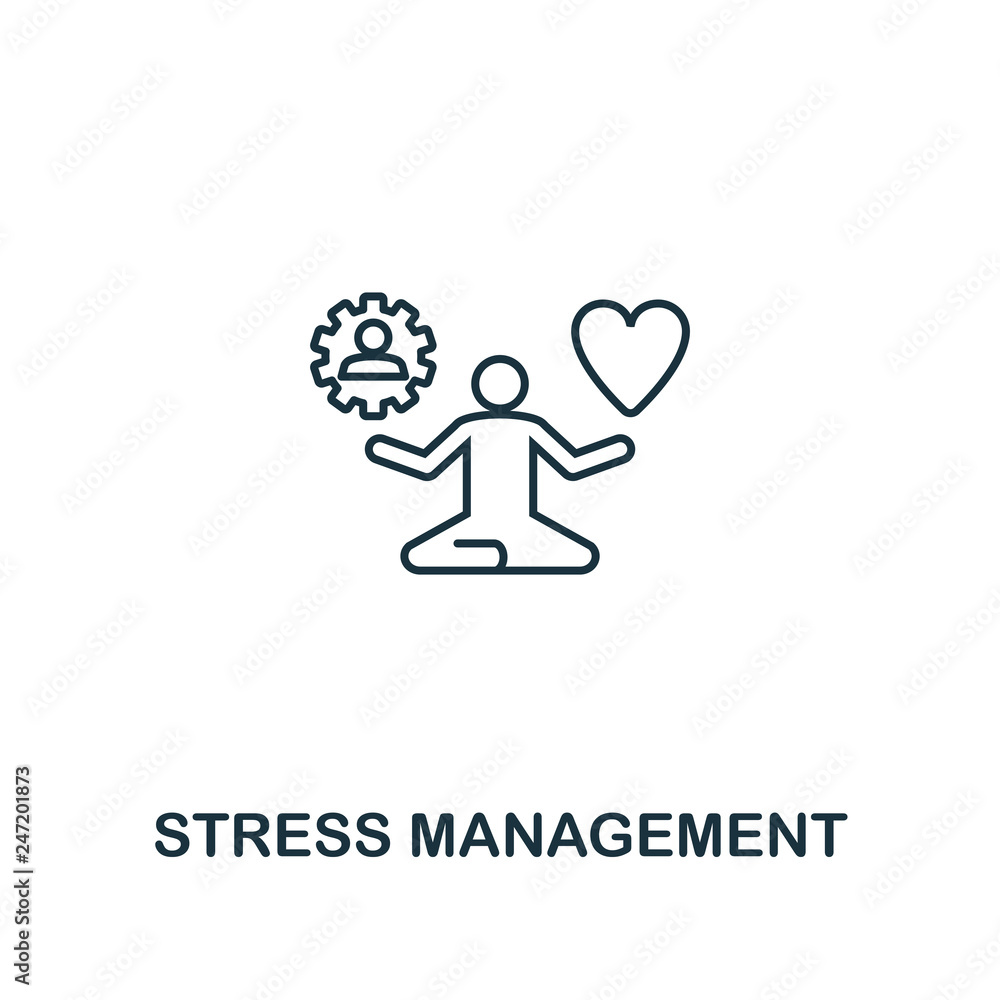 Stress Management icon. Thin outline creativeStress Management design ...