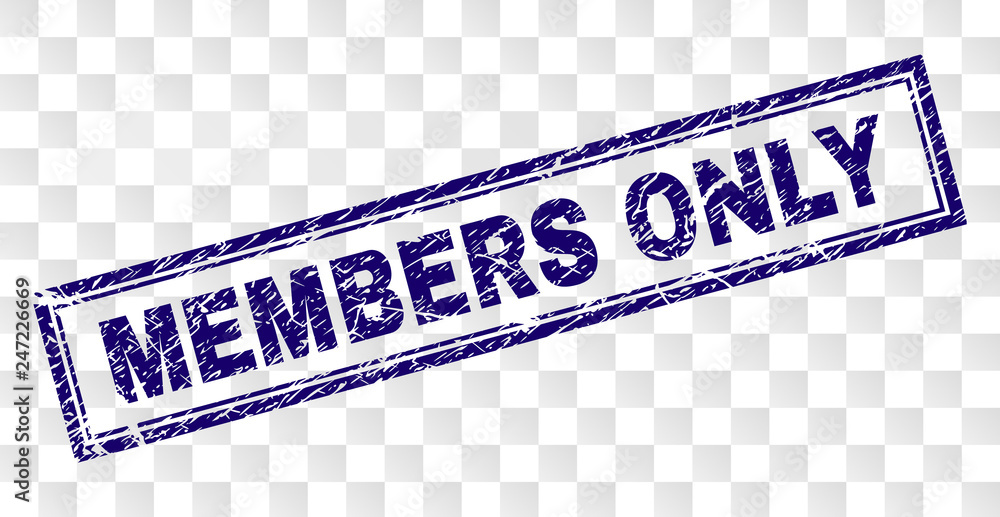 MEMBERS ONLY stamp seal imprint with rubber print style and double ...