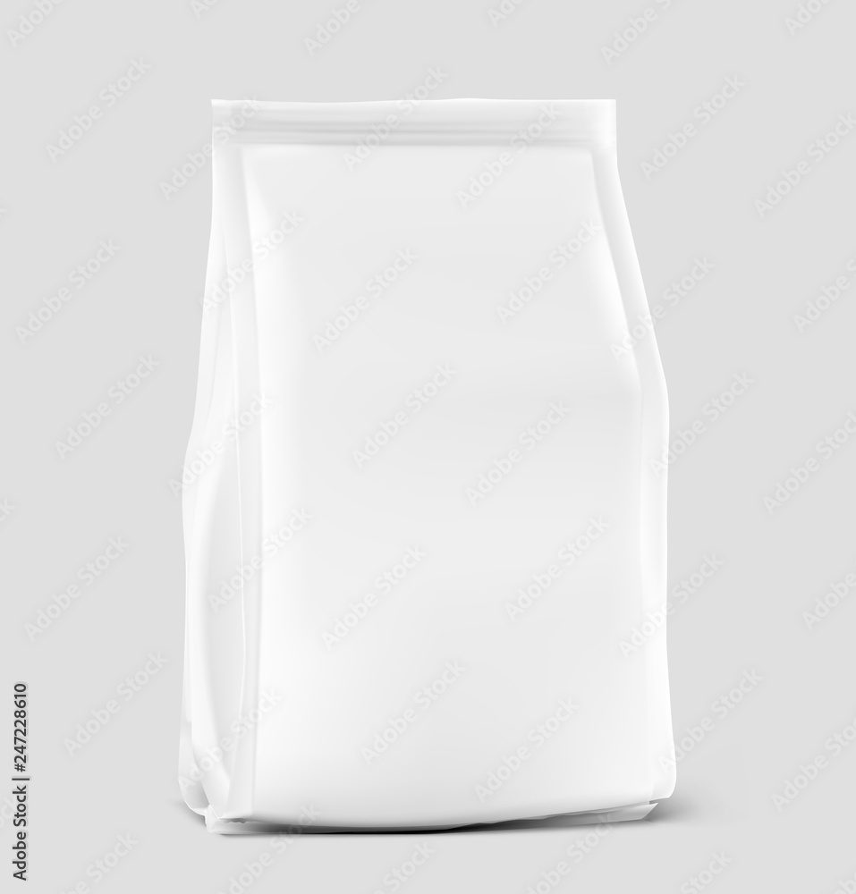 Realistic vertical bag mockup. Perspective view. Vector illustration ...