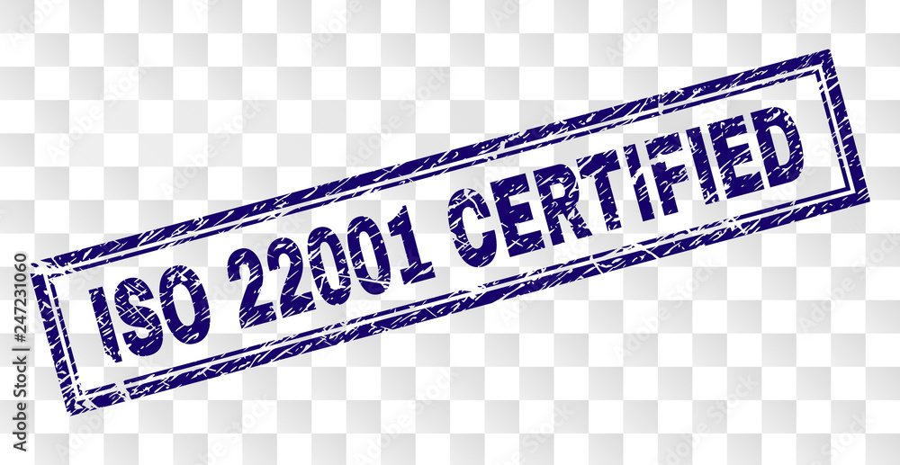 ISO 22001 CERTIFIED stamp seal print with rubber print style and double ...