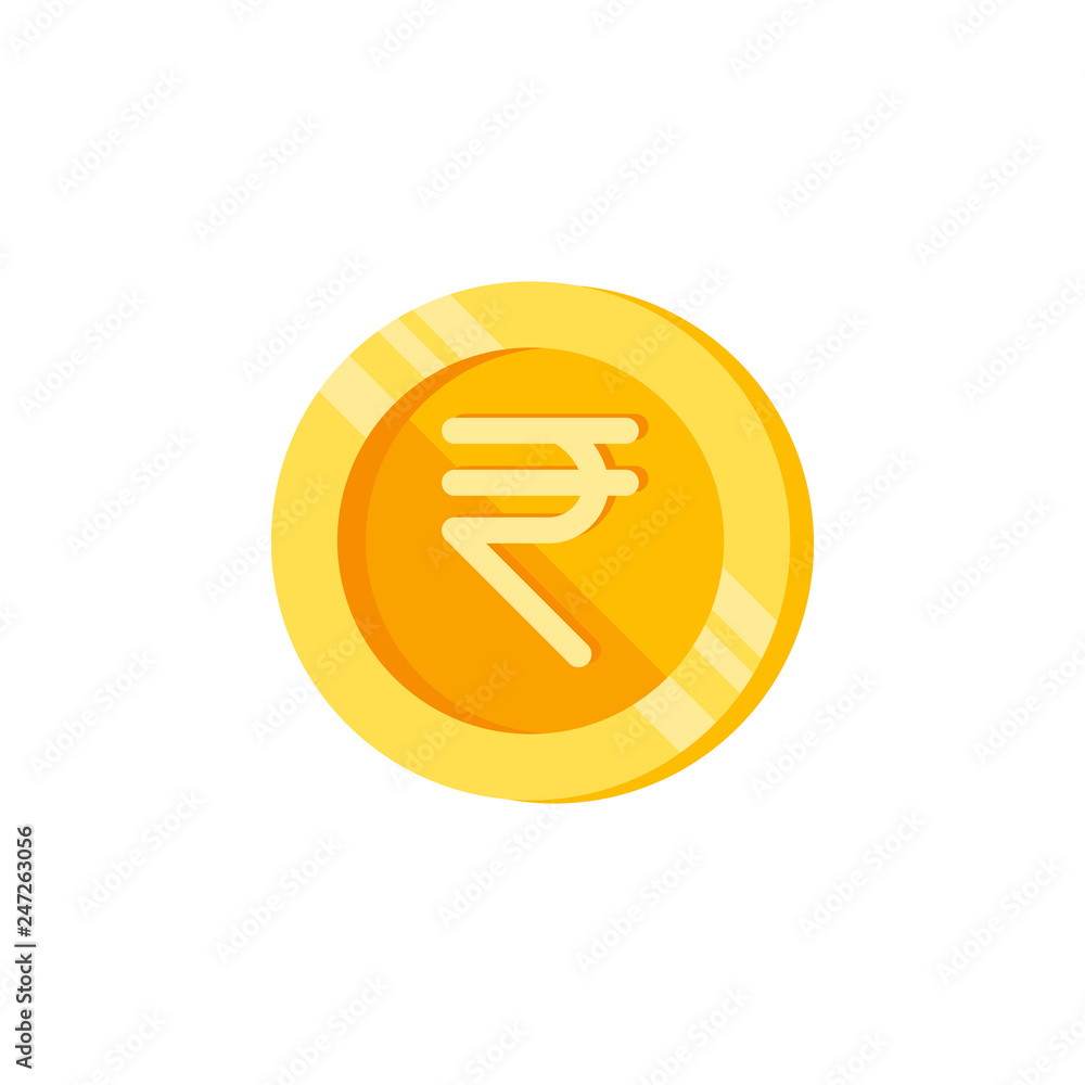 Rupee, coin, money color icon. Element of color finance signs. Premium ...