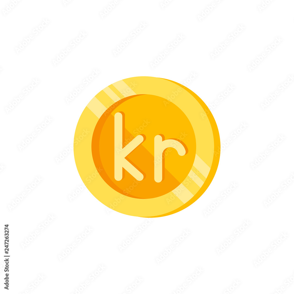 Krone, coin, money color icon. Element of color finance signs. Premium ...