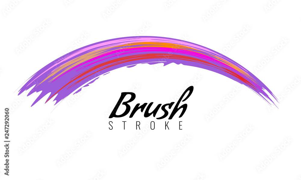 Watercolor brush stroke or acrylic paint smear. Art cover drawing theme ...