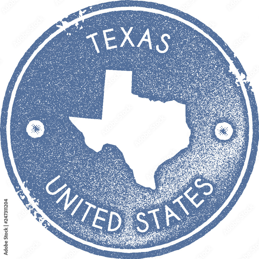 Texas map vintage stamp. Retro style handmade label, badge or element ...