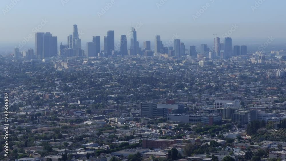 Ultra wide angle view of Los Angeles, California, United States of ...
