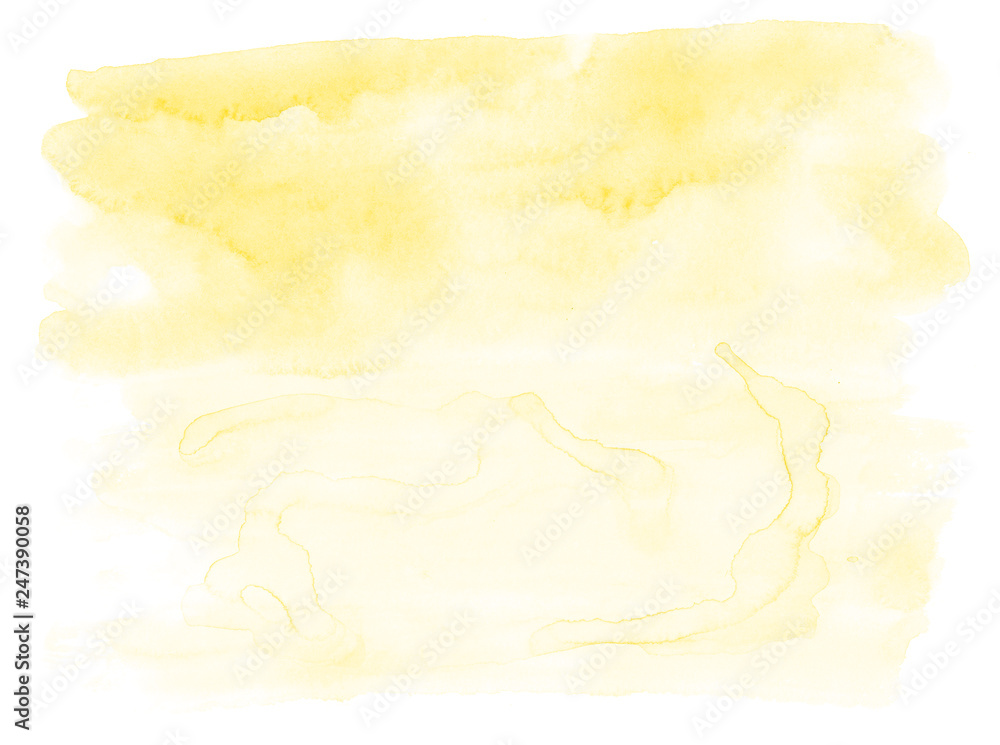 Abstract yellow watercolor background in high resolution. Paper texture ...