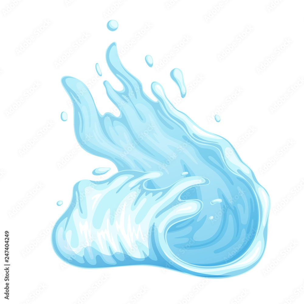 Water splashes, bursts, whirls, waves. Isolated on white background ...