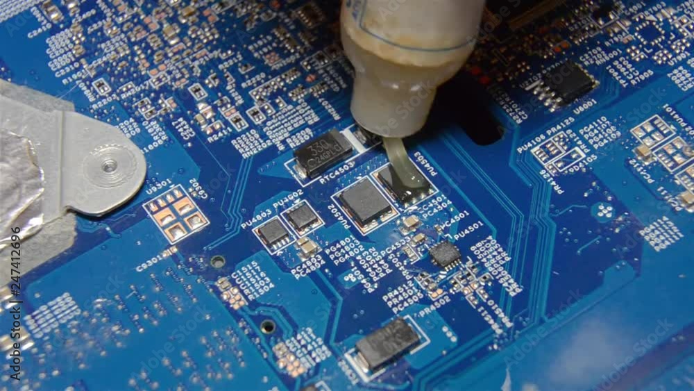 Video Stock chip soldering. chip soldering. replacement of a faulty ...