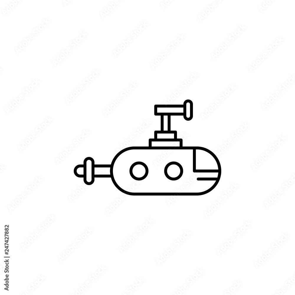 submarine, robot outline icon. Signs and symbols can be used for web ...