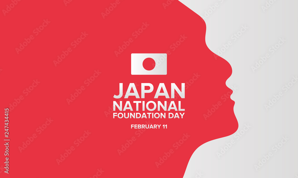 National Foundation Day in Japan. Japan founding day. National holiday ...
