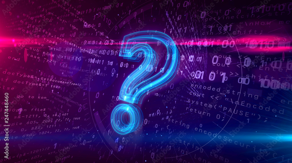 Question mark sign on digital background Stock Illustration | Adobe Stock