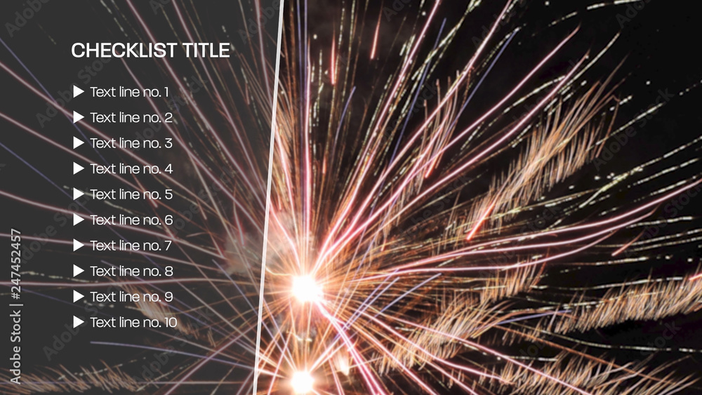 Bullet Point Sidebar Checklist Stock Template | Adobe Stock