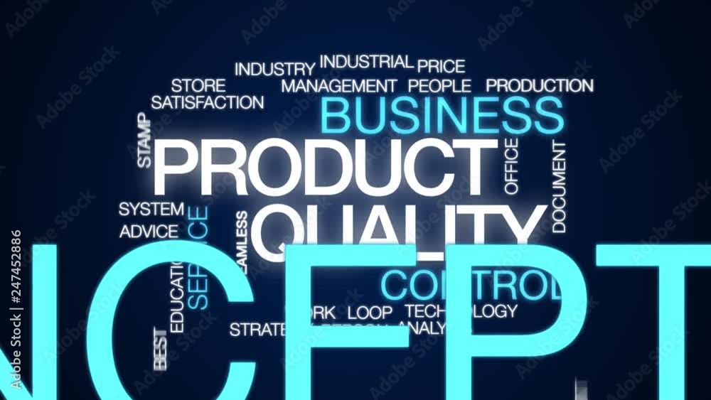 Product quality animated word cloud. Kinetic typography. Stock Video ...