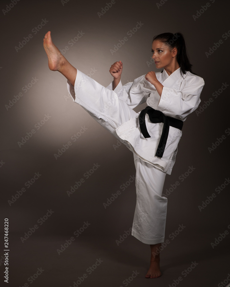 Karate Girl High Kick