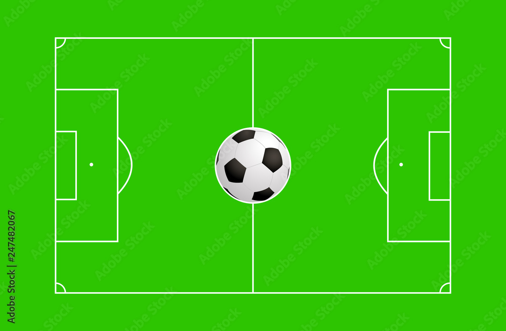 Soccer field isometric flat design with soccer ball vector.football ...
