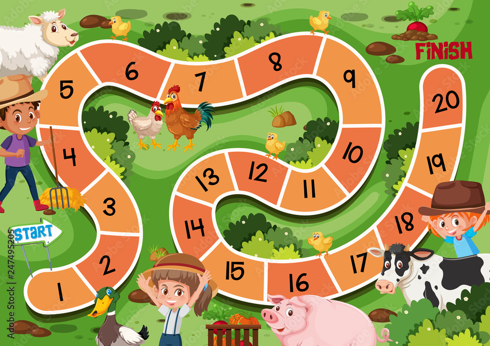 Farm maze game template Stock Vector | Adobe Stock
