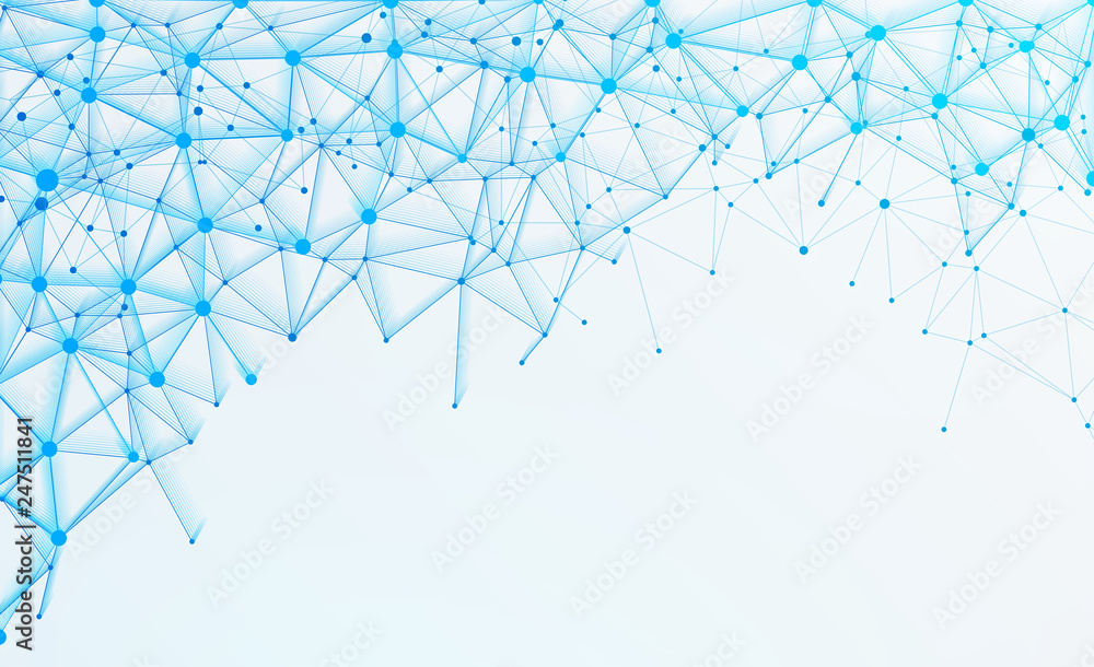White Global Communication Background With Blue Abstract Network Stock Vector Adobe Stock