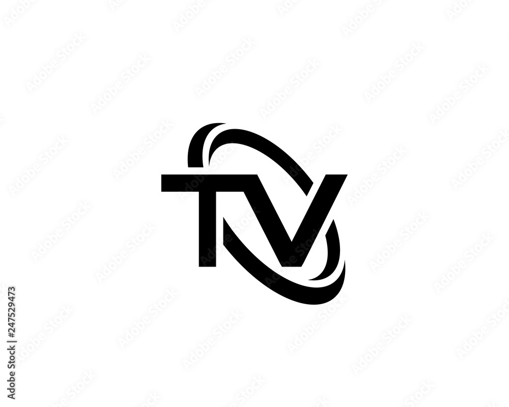 TV logo design flat icon Stock Vector | Adobe Stock