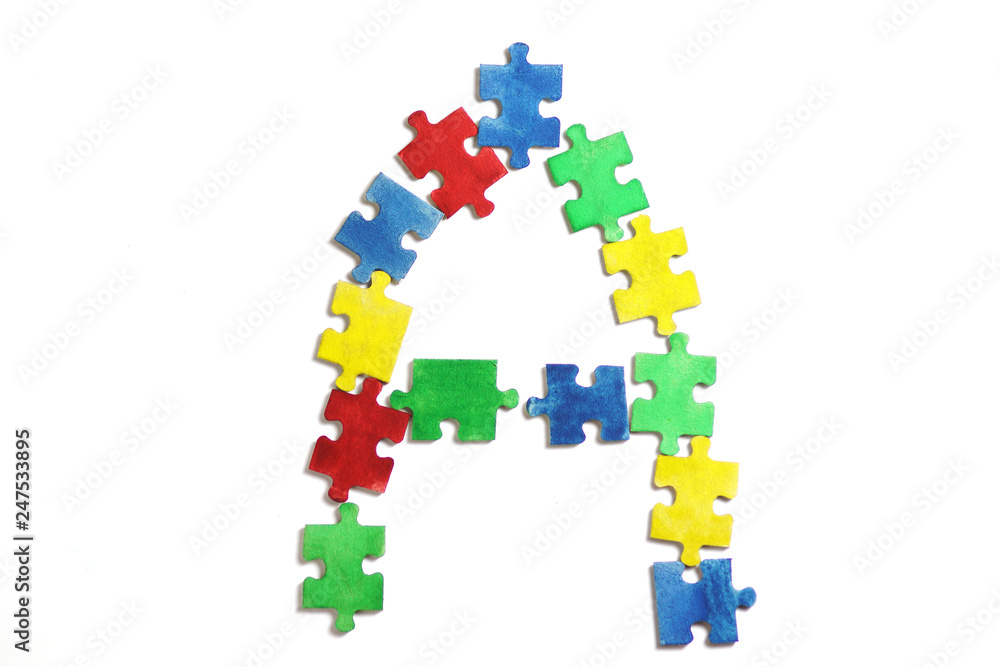 frames and letters for the text of colorful puzzles , world autism day ...