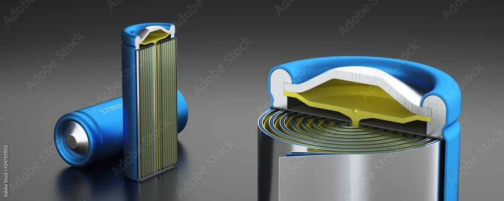 Lithium cells, technical details Stock Illustration | Adobe Stock