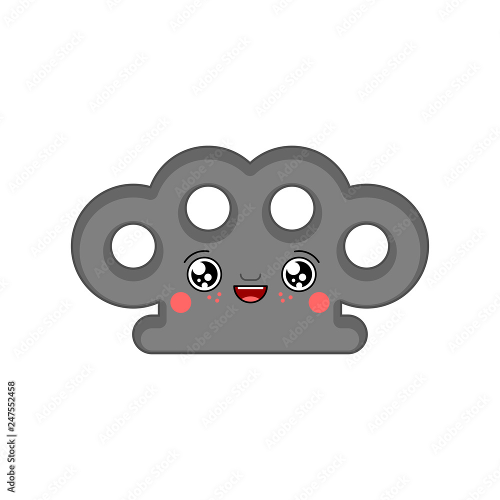 kawaii brass knuckles. Cute cartoon knuckle-duster. knuckle Funny Sweet ...
