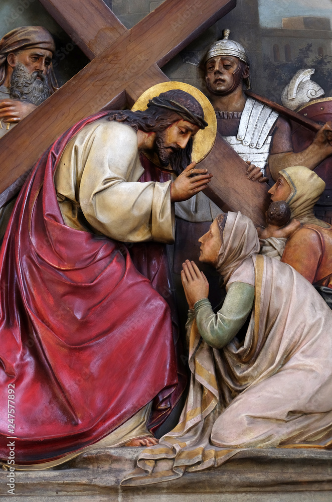 8th Stations of the Cross,Jesus meets the daughters of Jerusalem ...