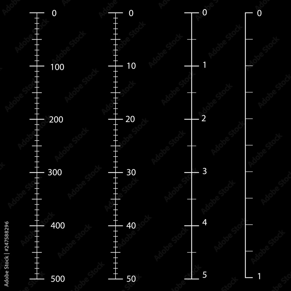 Rulers vector. Measuring tool. Centimeters and inches measuring scale ...