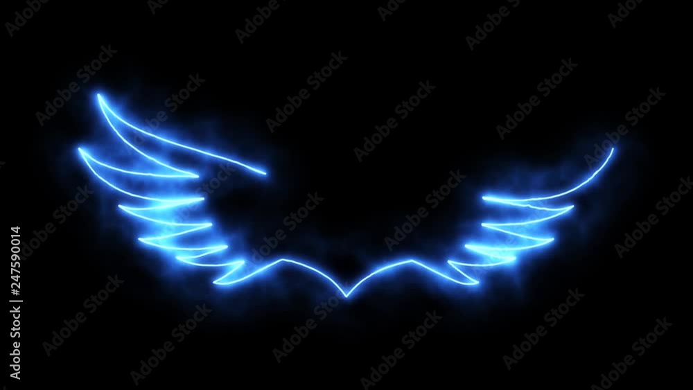 Blue Burning Eagle Animated Logo with Reveal Effect Stock Video | Adobe ...
