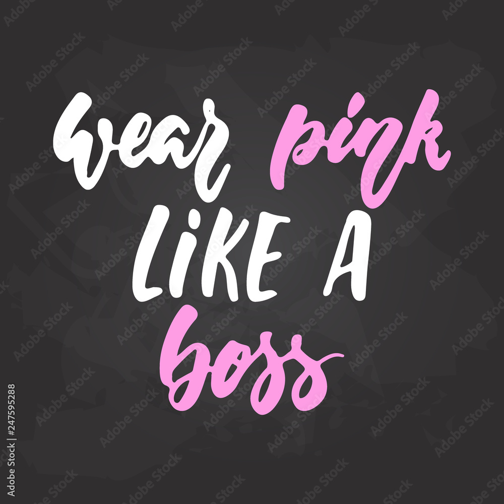 Like A Boss Logo In Pink
