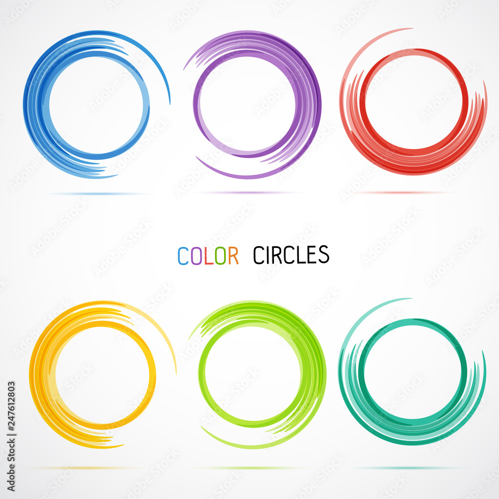 Circle set. Vector illustration. Business Abstract Circle icon ...