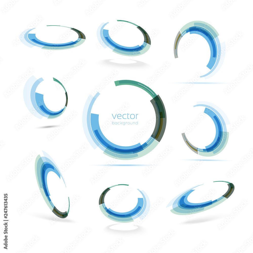 Circle set. Vector illustration. Business Abstract Circle icon ...