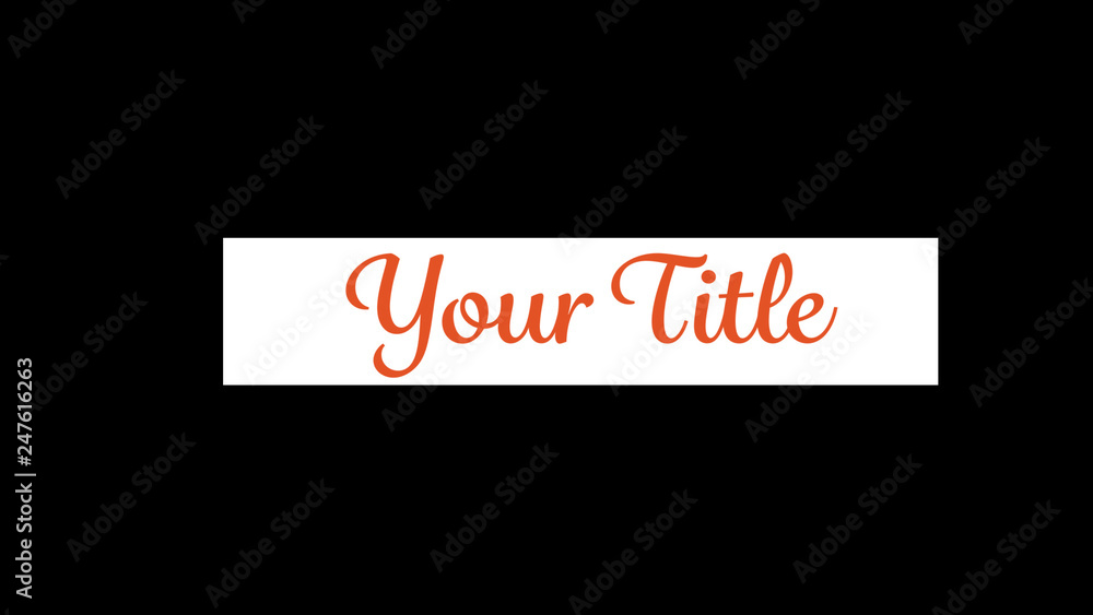 Clean White Title Stock Template | Adobe Stock