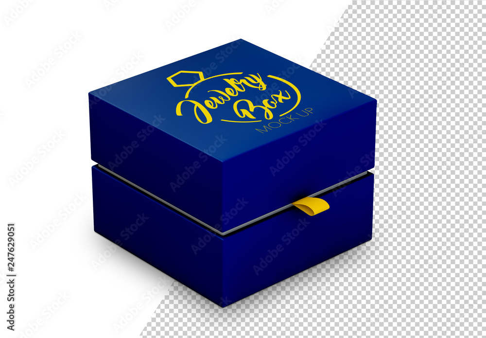 Square Jewelry Box Mockup Stock Template | Adobe Stock