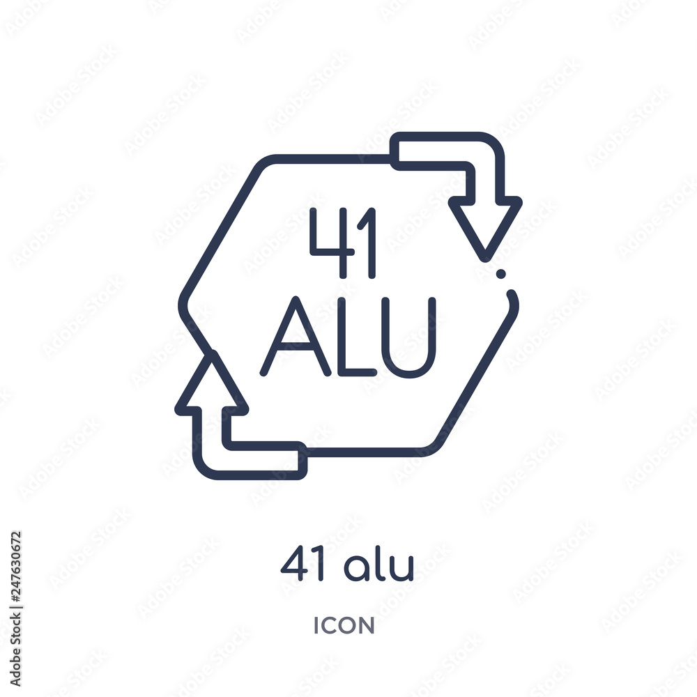 41 alu icon from user interface outline collection. Thin line 41 alu ...