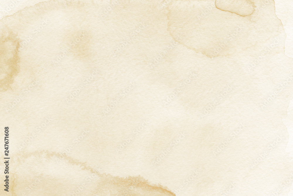 Watercolor yellow texture with abstract washes and brush strokes on the ...